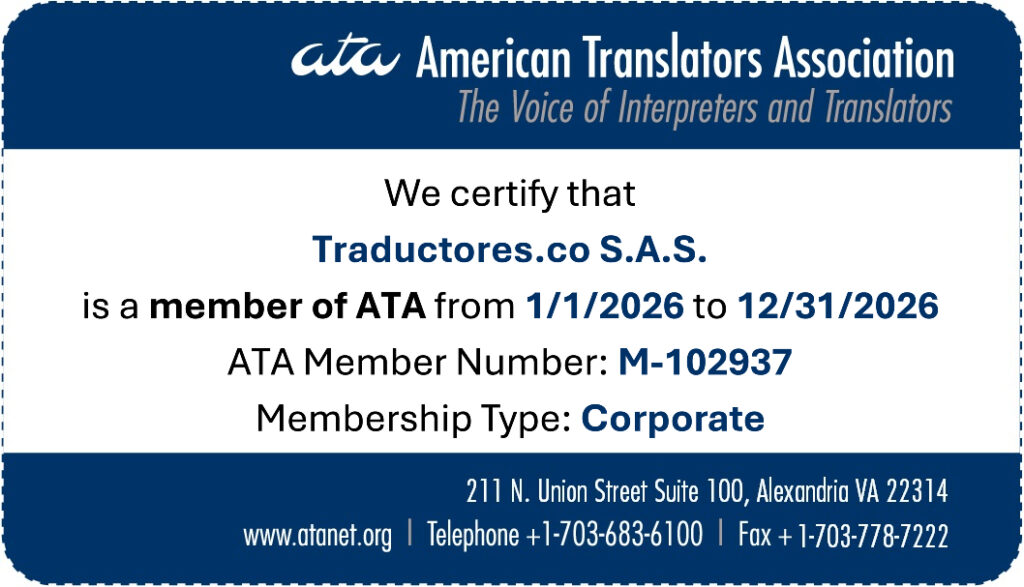 Traductores ATA: American Translators Association | Traductores.co ...
